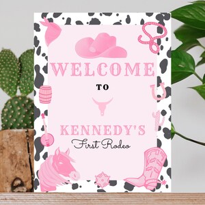 FIRST RODEO Welcome Sign 1st Rodeo, Printable Wild West Birthday Sign ...