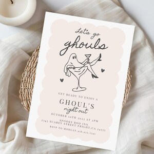 Ghouls Night Out Invitation, Girls Night Out Invite, Halloween Party ...