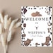 FIRST RODEO Welcome Sign 1st Rodeo, Printable Wild West Birthday Sign ...