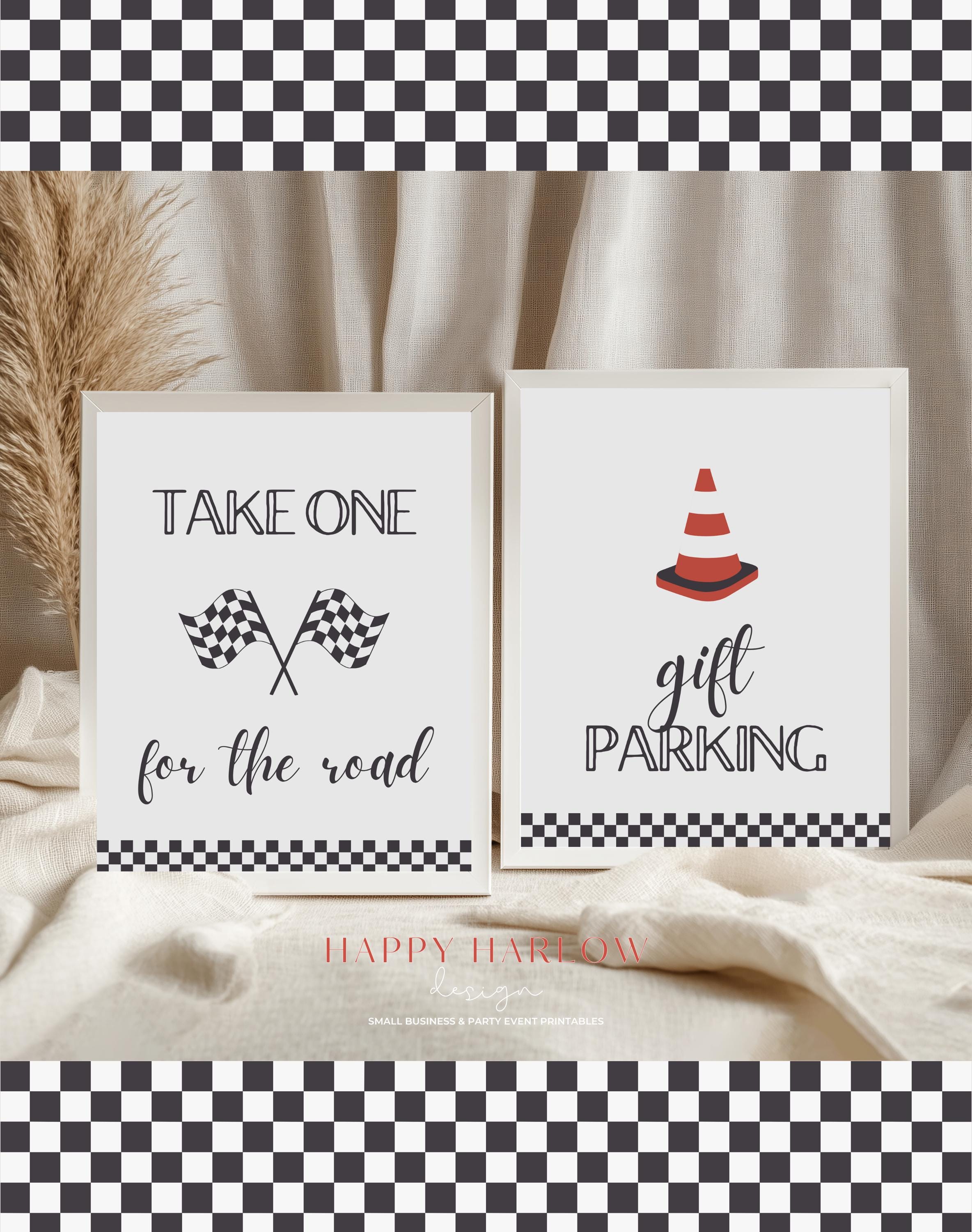 Race Car Party Signs, Editable Racing Decorations, Take One for the ...