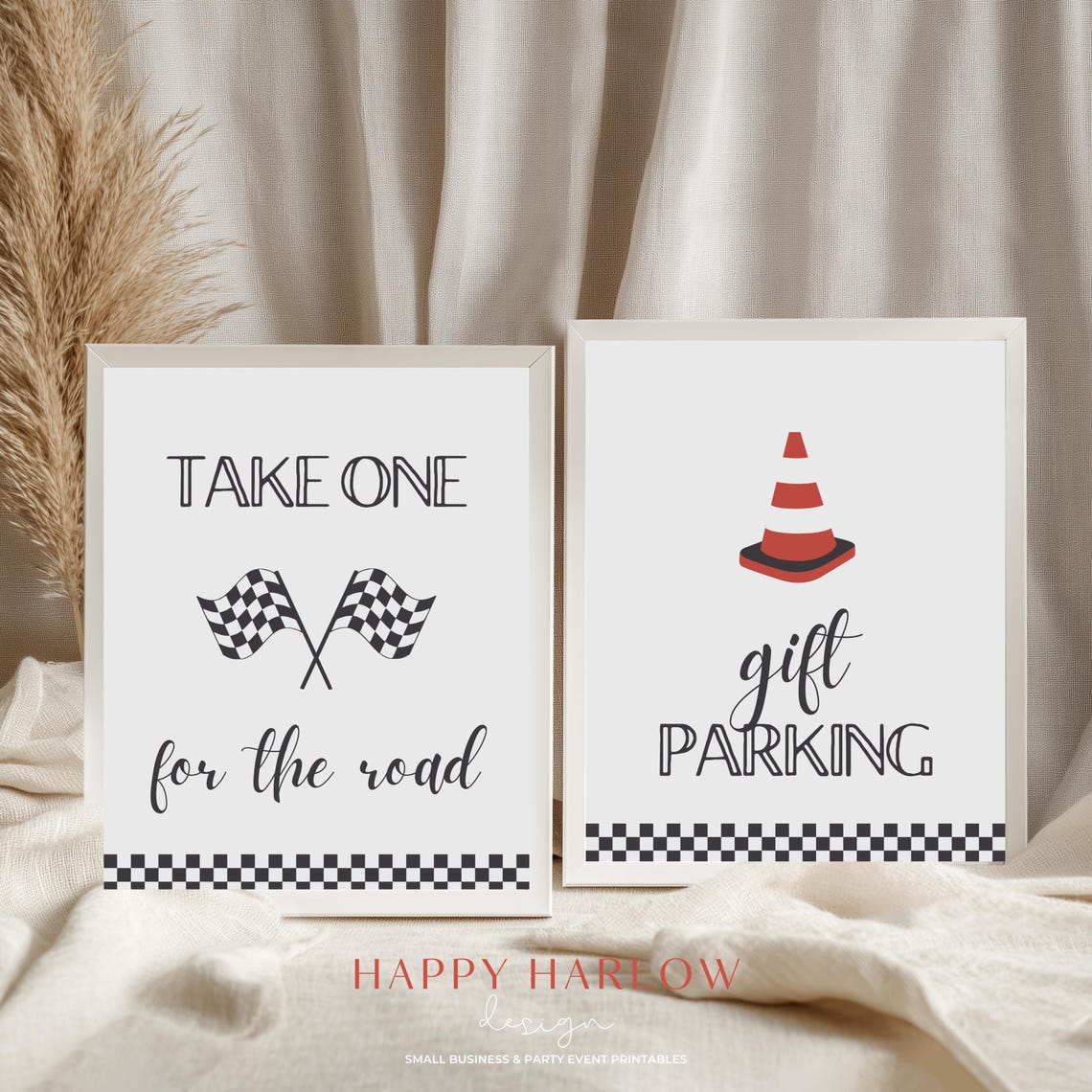 Race Car Party Signs, Editable Racing Decorations, Take One for the ...