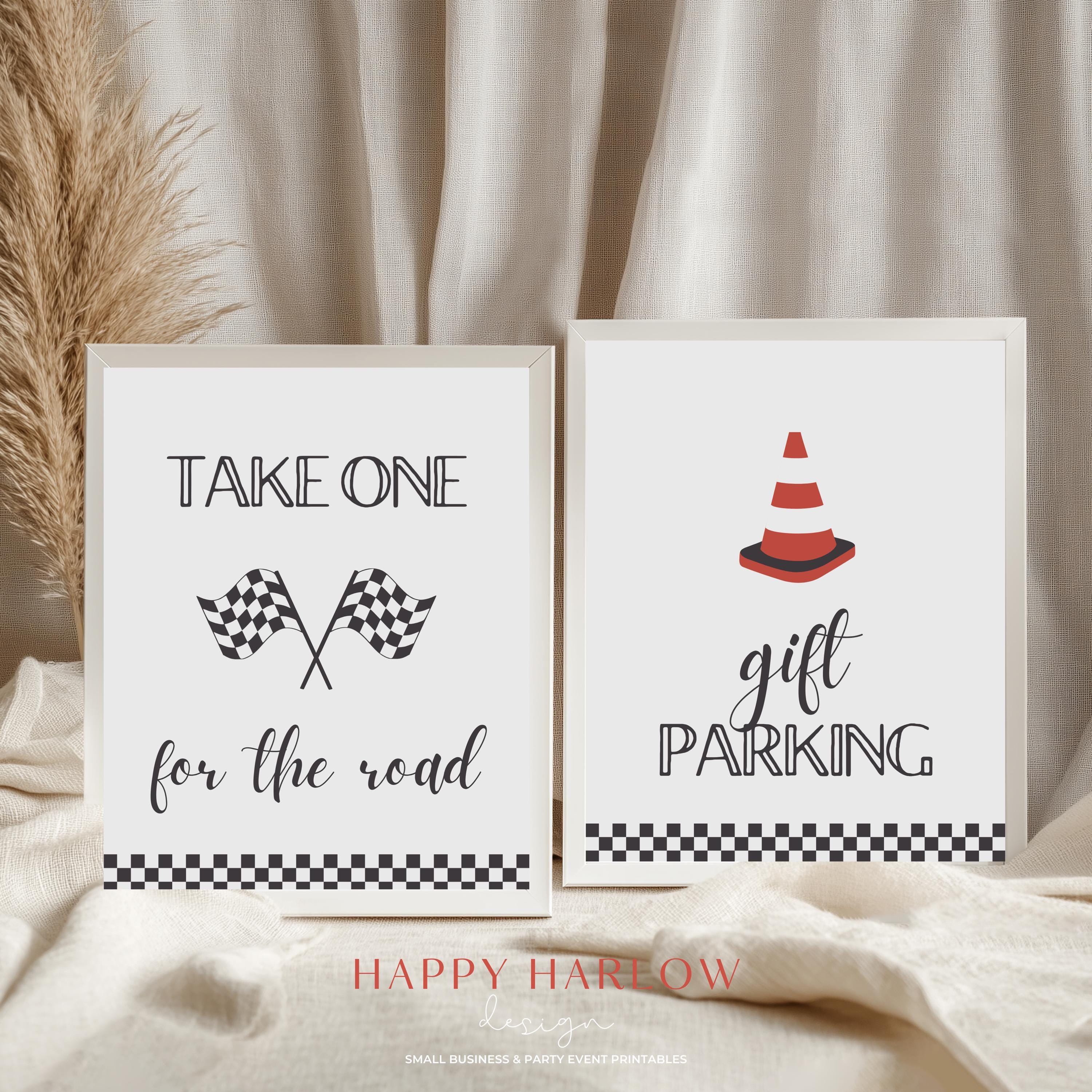 Race Car Party Signs, Editable Racing Decorations, Take One for the ...
