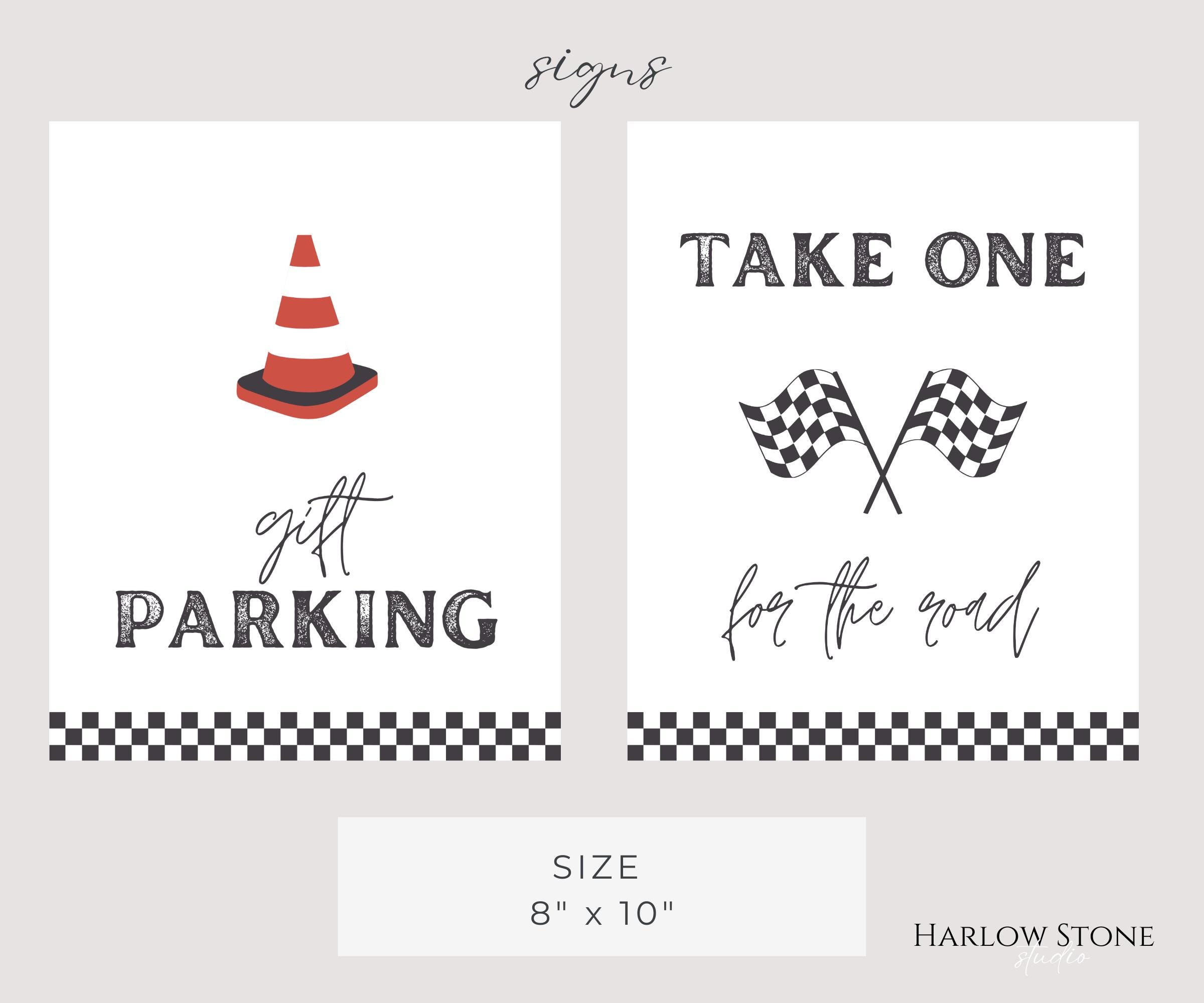 Race Car Party Signs, Editable Racing Decorations, Take One for the ...