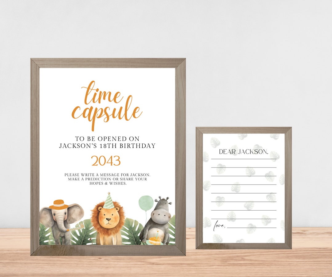 Wild One Birthday Time Capsule Sign, Wild One Birthday Guest Book, Wild ...