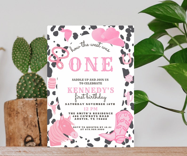FIRST RODEO Invitation Template Printable Wild West Birthday - Etsy