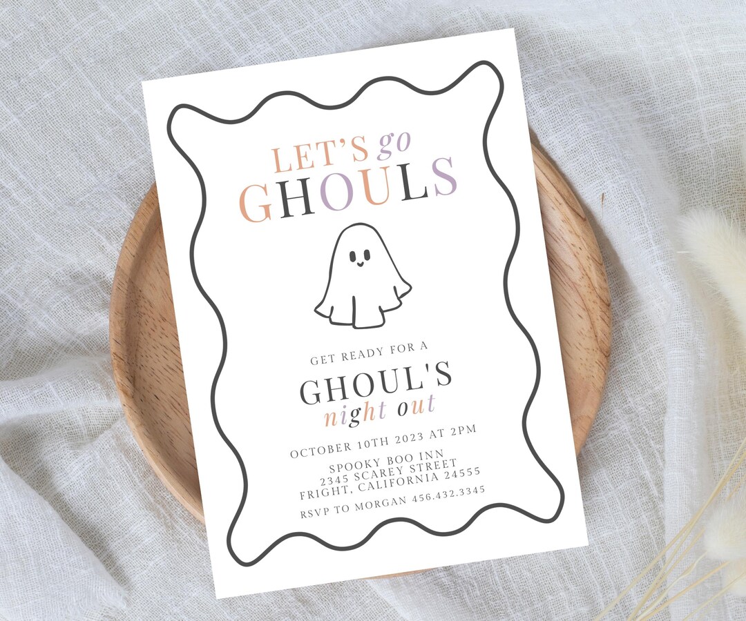 Ghouls Night Out Invitation, Girls Night Out Invite, Halloween Party ...