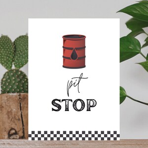 Racecar Birthday Signs, Pit Stop Table Sign, Refueling Station Sign ...