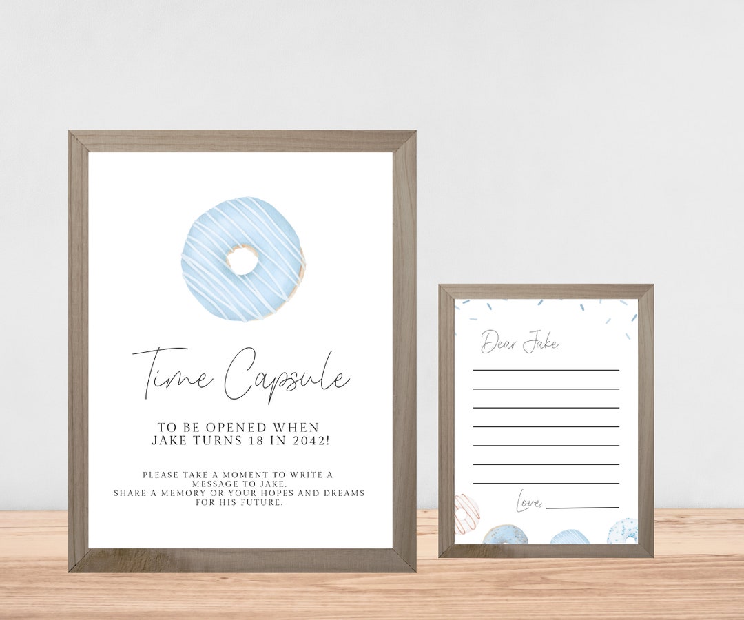 Donut Time Capsule Donut 1st Birthday Time Capsule Sweet One Party ...