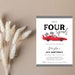Need FOUR Speed Birthday Invitation Template Editable Red - Etsy