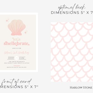 Sea Shell Beach Birthday Invite, Shellabration Invitation, Shell ...