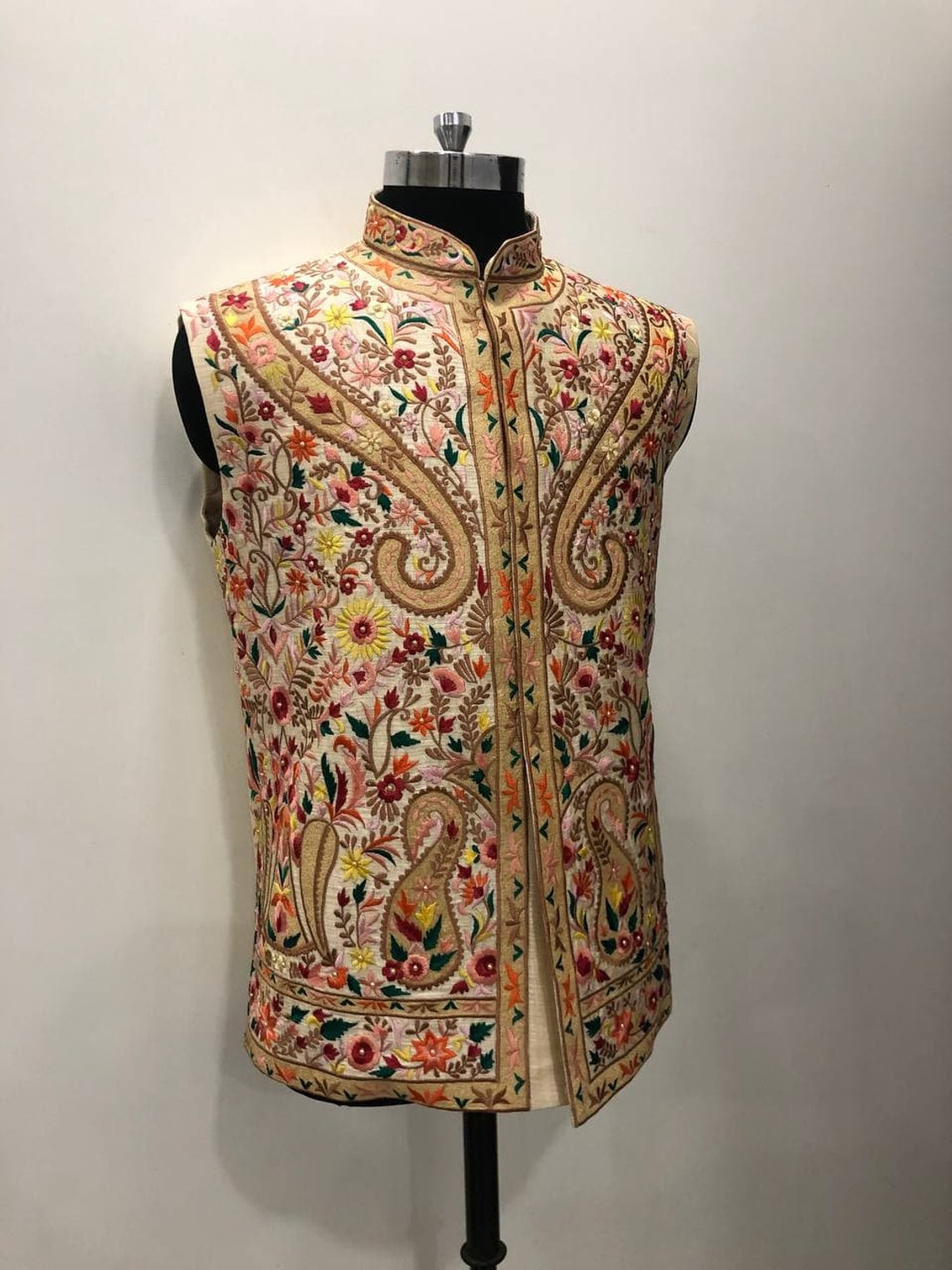 Handmade Rajasthani Embroidery Nehru Jacketindian Wedding - Etsy