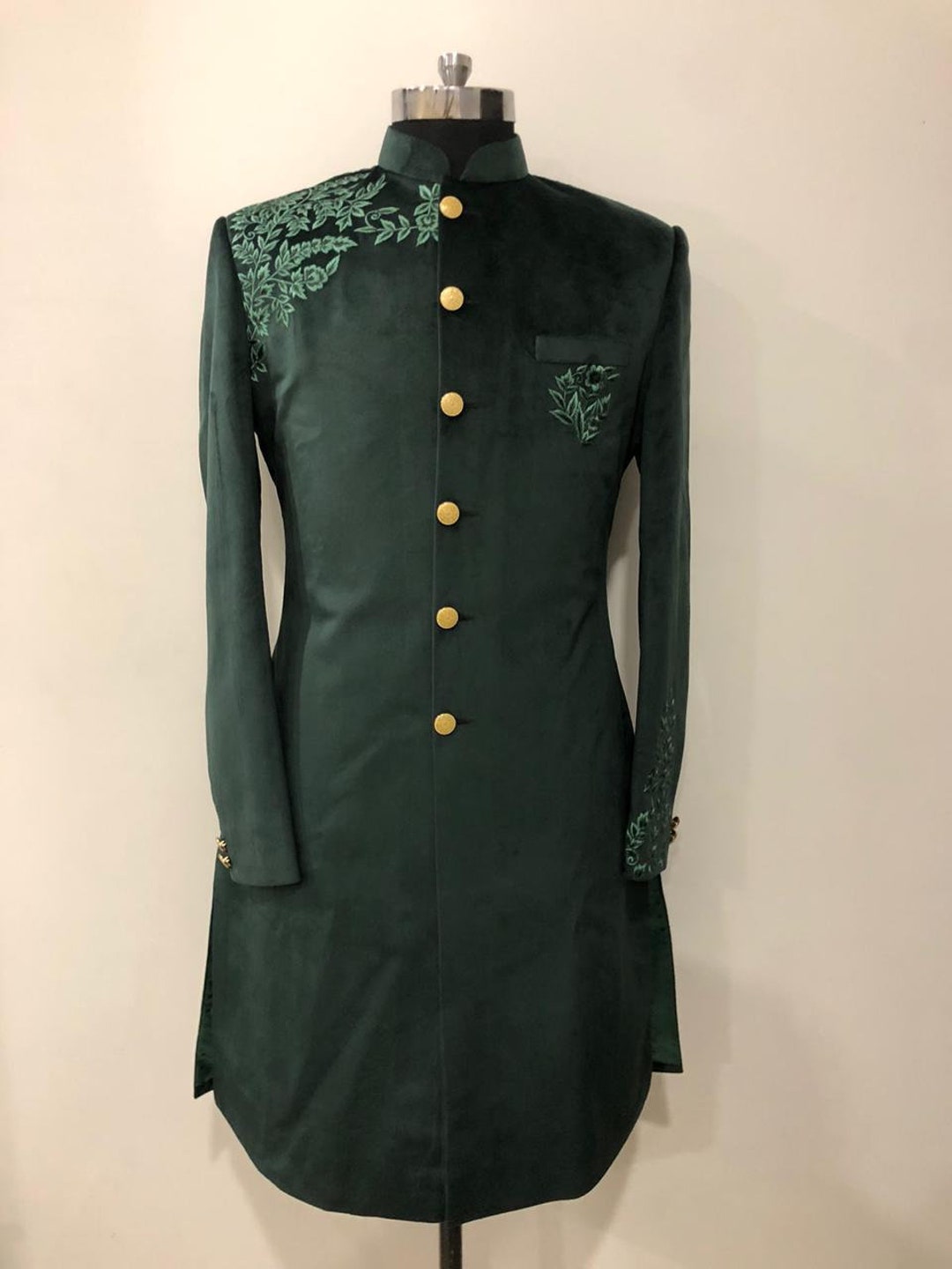 Mens Wedding Wear Embroidered Sherwani Set | Sherwani for Men | Mens ...