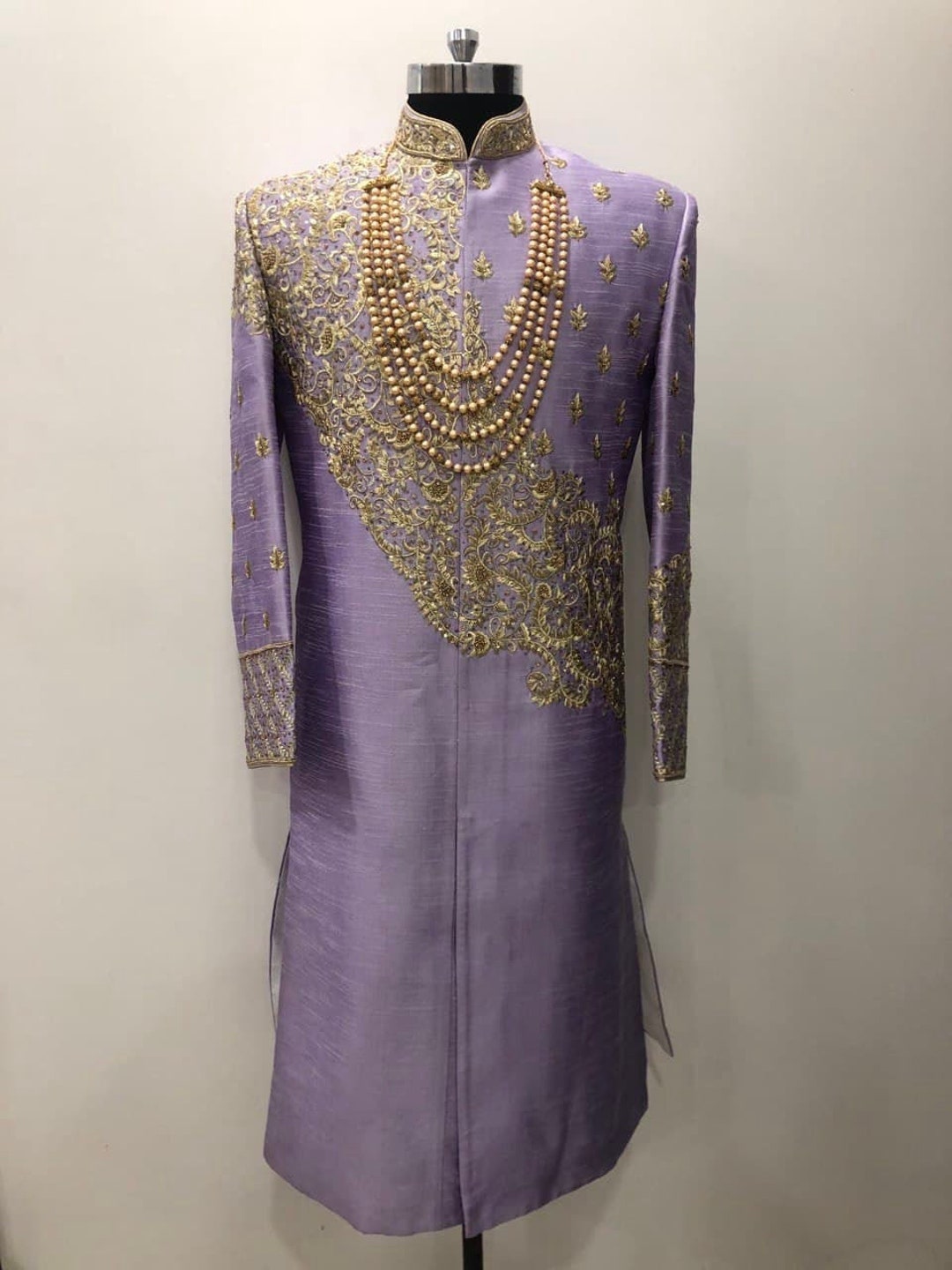 Mens Wedding Wear Embroidered Sherwani Set | Sherwani for Men | Mens ...
