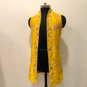 CUSTOM MADE Long Nehru Jacket for Man, Bandi for Men, Nehru Jacket for ...