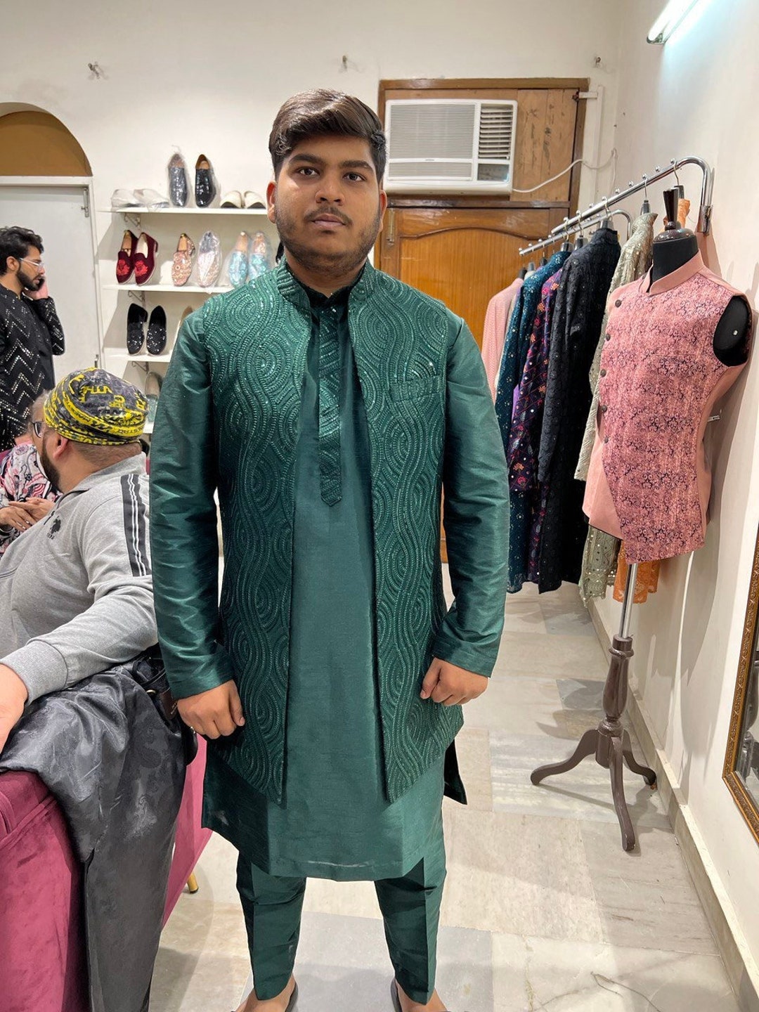 CUSTOM MADE Long Nehru Jacket for Man, Bandi for Men, Nehru Jacket for ...