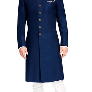 CUSTOM FIT Mens Classic Traditional - Long NAWABI Indowestern Paired ...