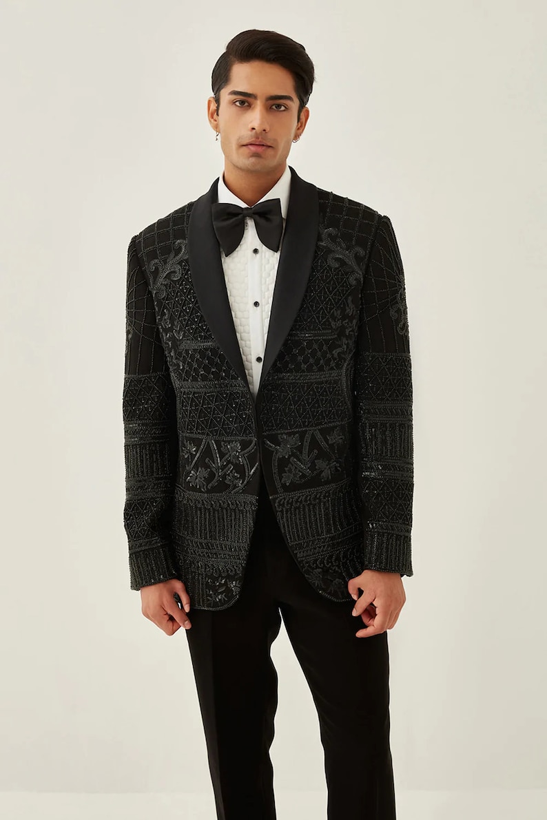 Hand Embroidered Fancy Tuxedo Suit for Men Wedding Wear - Etsy