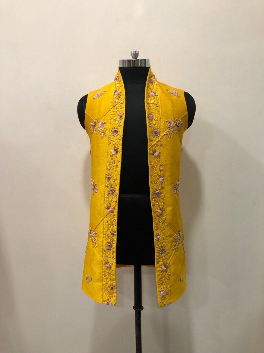 CUSTOM MADE Long Nehru Jacket for Man, Bandi for Men, Nehru Jacket for ...