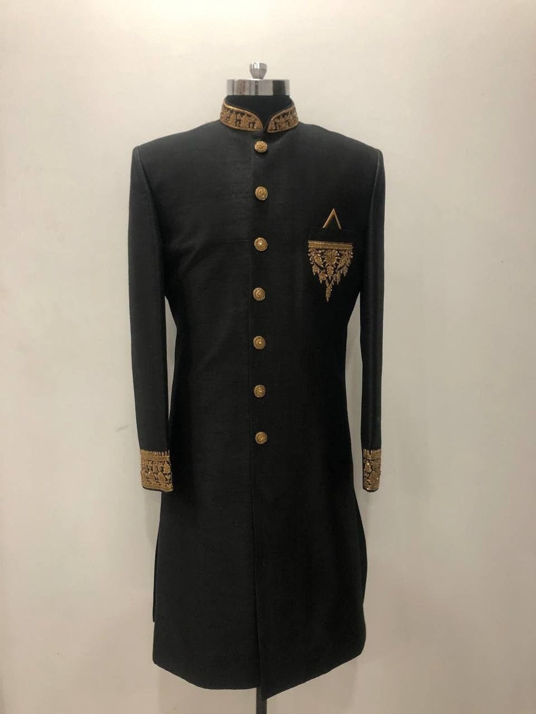 Mens Wedding Wear Embroidered Sherwani Set | Sherwani for Men | Mens ...
