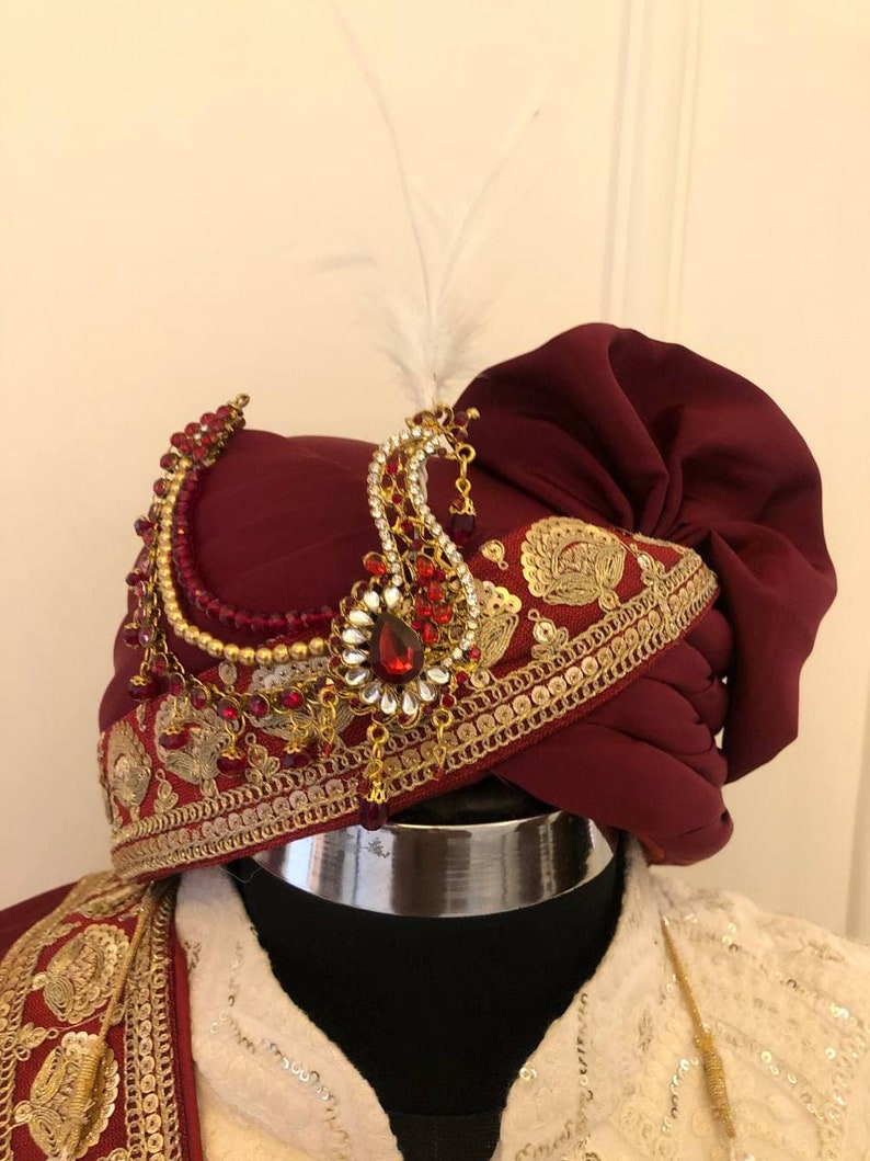 Mens Wedding Wear Embroidered Sherwani Turban & Shawl Set|sherwani for ...