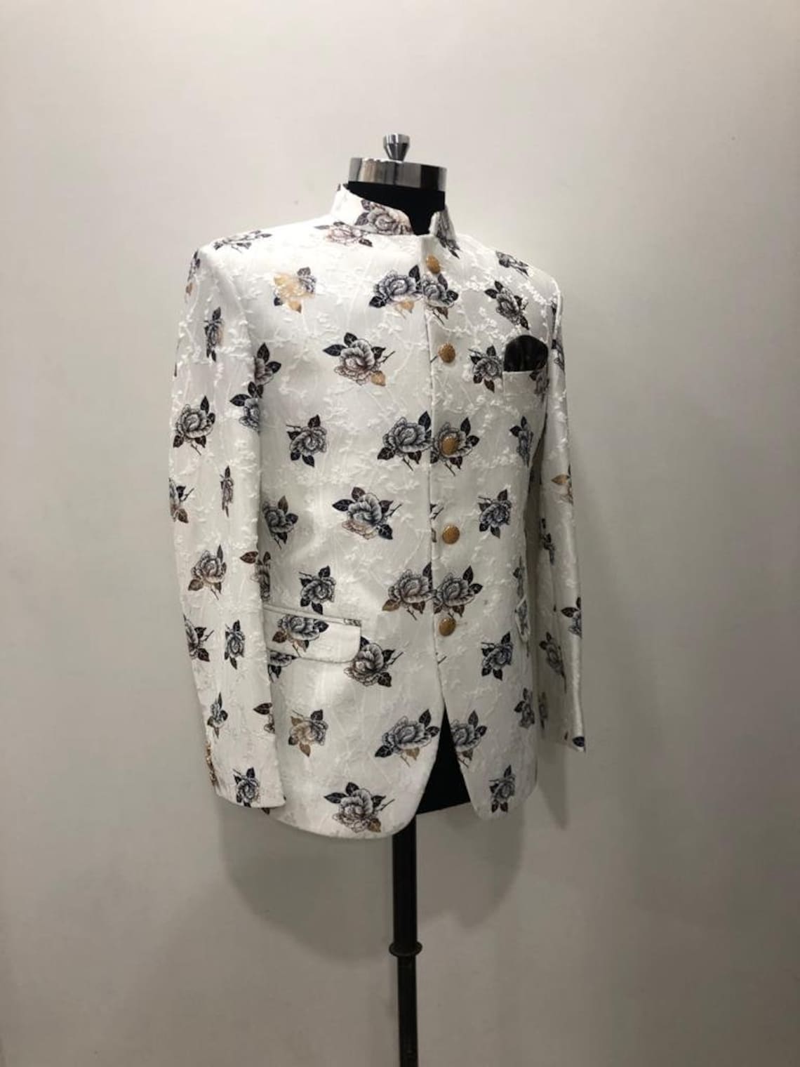 Mens Floral Print Blazer jodhpuri Blazer for Menmens | Etsy