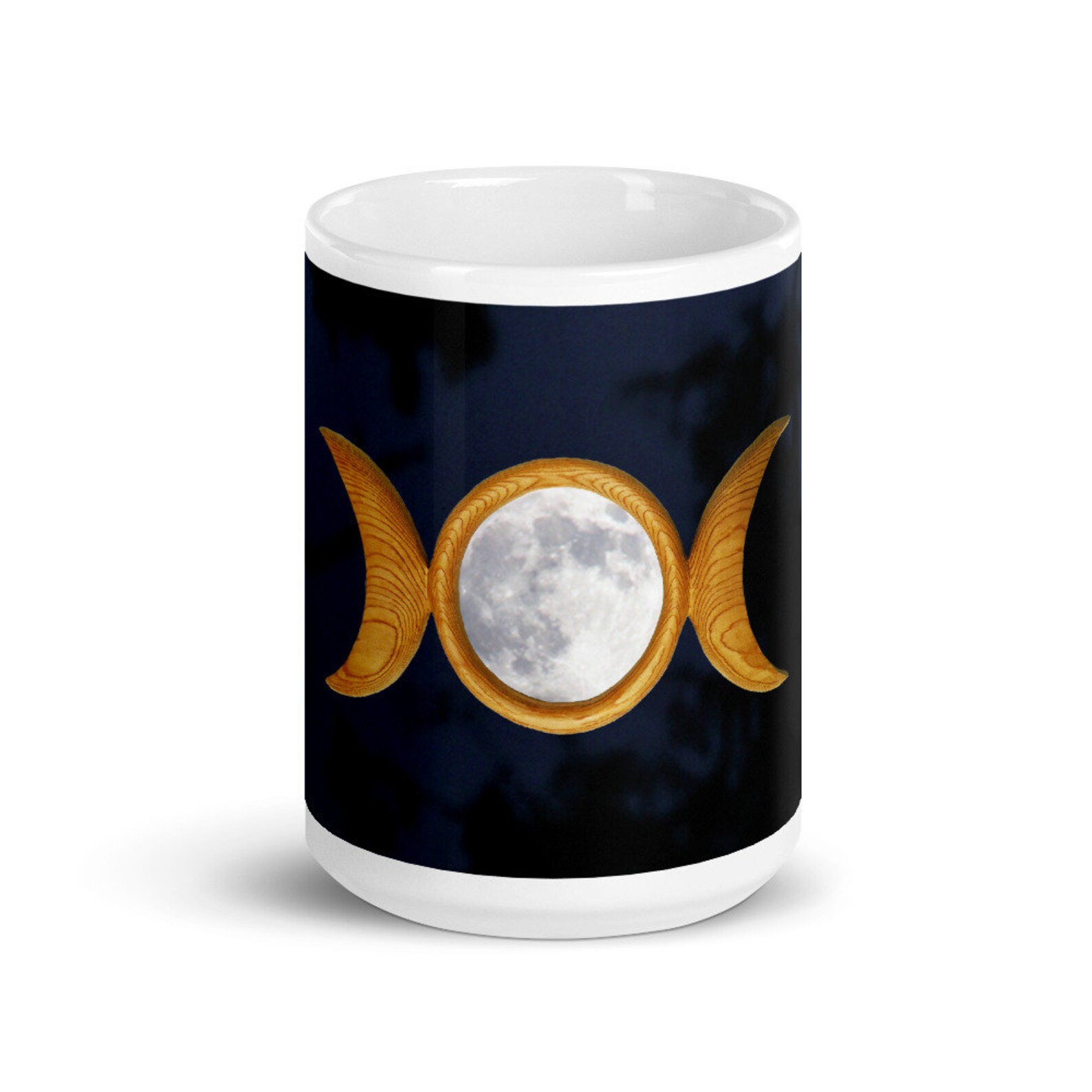 Celtic Triple Moon Goddess Ceramic Coffee Mug Full Moon Night Sky ...