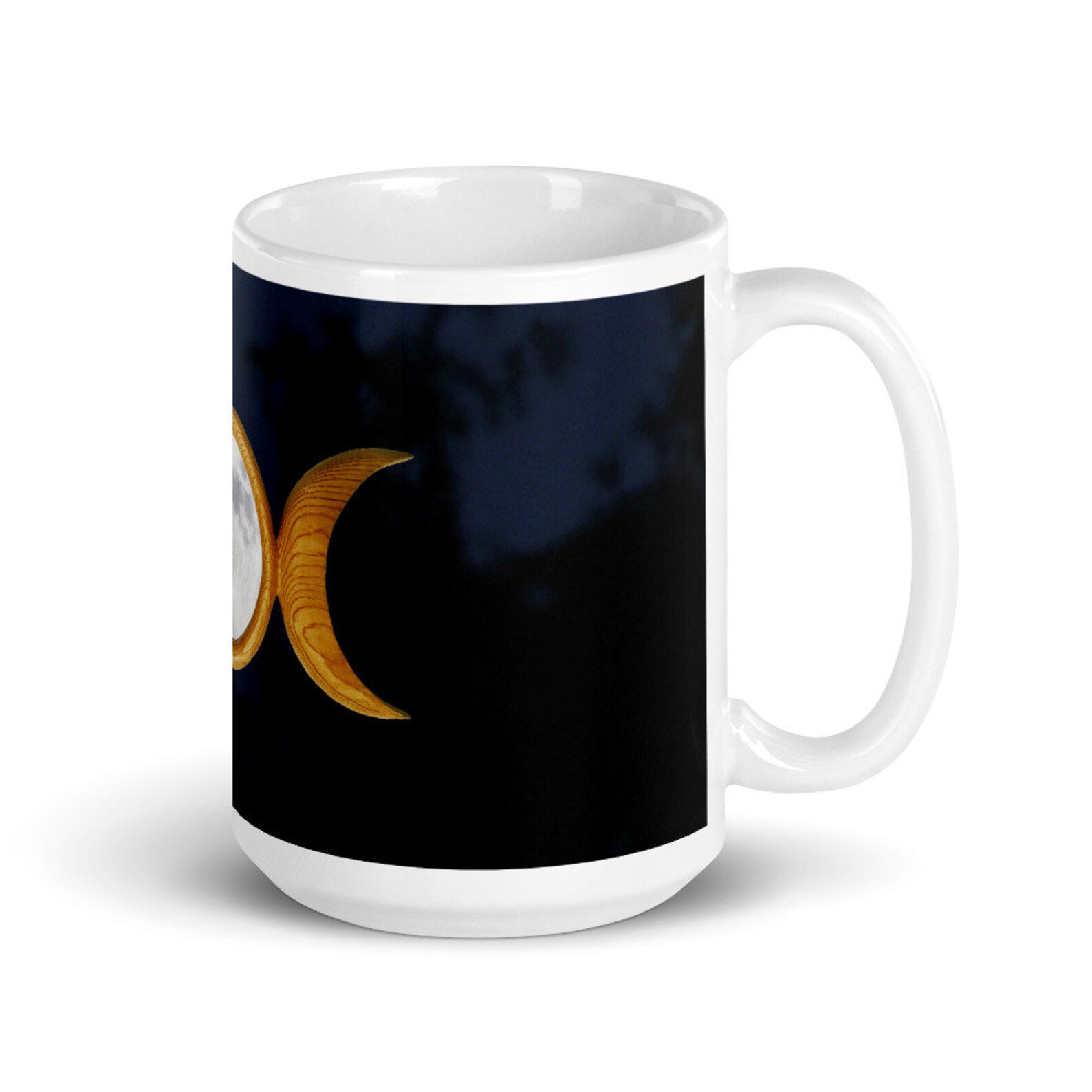 Celtic Triple Moon Goddess Ceramic Coffee Mug Full Moon Night Sky ...