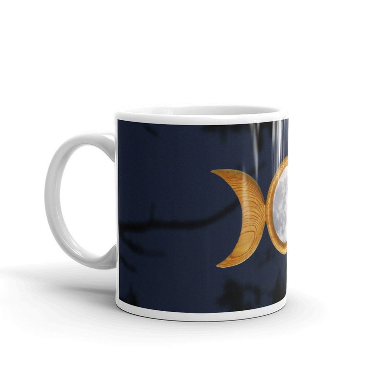 Celtic Triple Moon Goddess Ceramic Coffee Mug Full Moon Night Sky ...