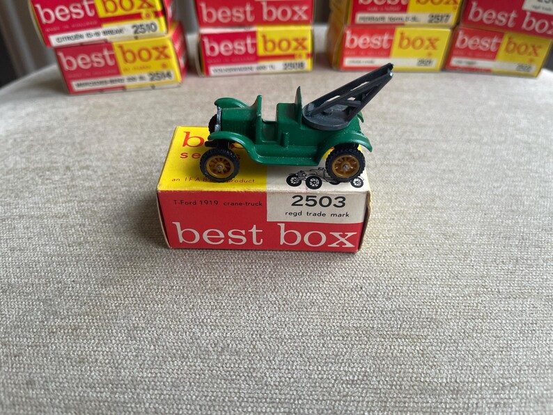 Rare Vintage Best Box Diecast Car T-ford 1919 Creme-truck No.2503- New ...