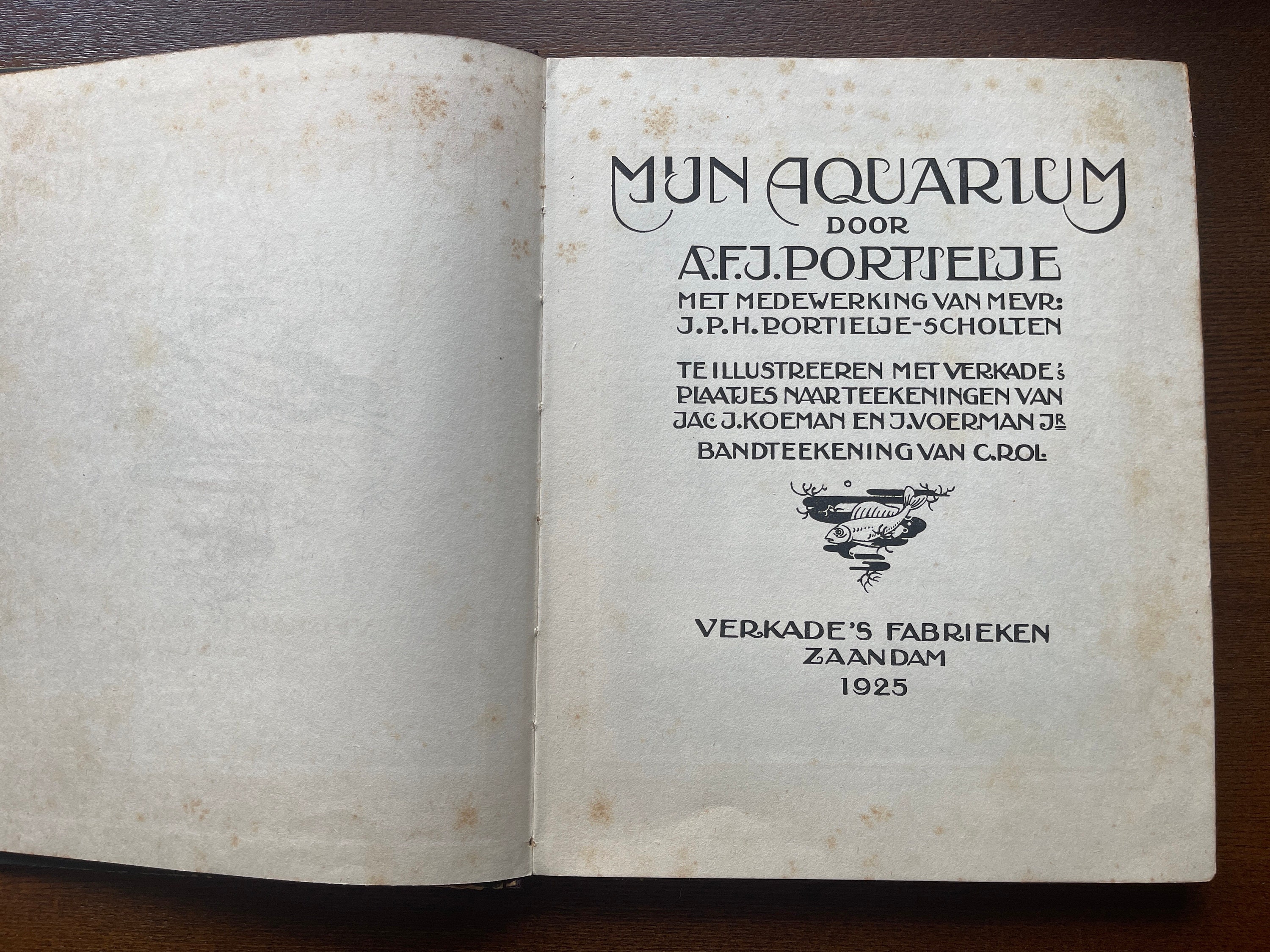 Vintage Antique Collectible Picture Album VERKADE 1925 Aquarium the ...