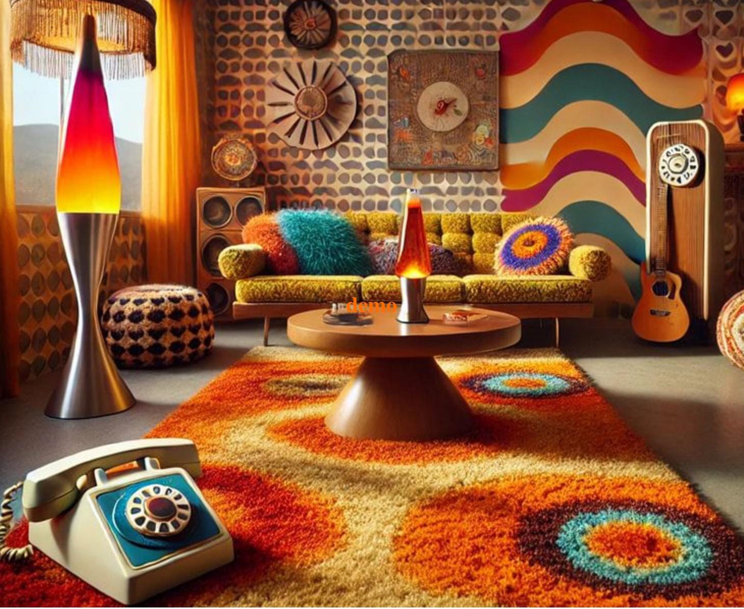Vintage 70s Home Interior Art Print Retro Mid-century - Etsy