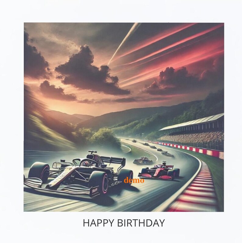Happy Birthday Greetz Race Car F1 - Etsy