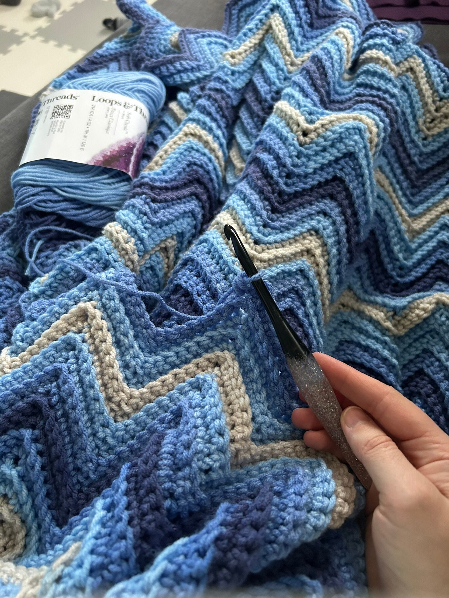 Textured Chevron Crochet Blanket Pattern (downloadable PDF) - Etsy