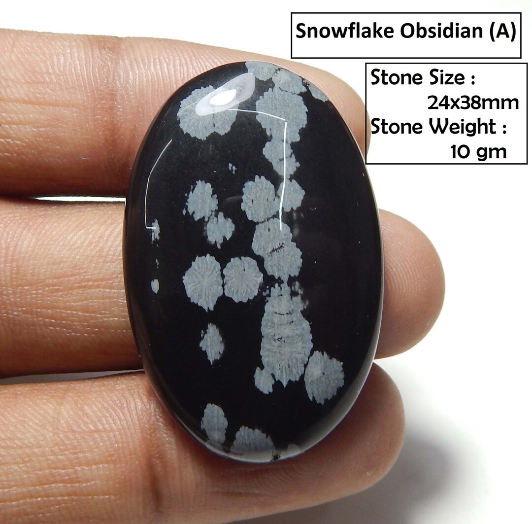 Snowflake Obsidian, Natural Obsidian, Cabochon Snowflake Obsidian, Mix ...