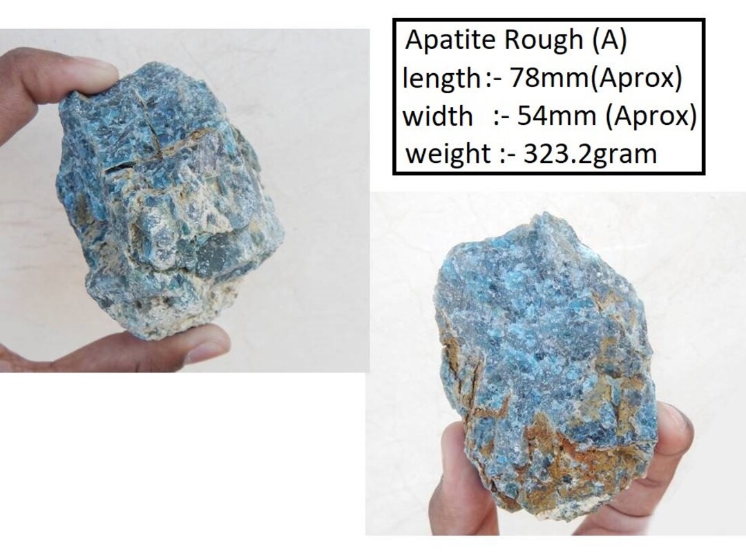 Natural Apatite Stone, Rough Blue Apatite Stone, Loose Gemstone ...