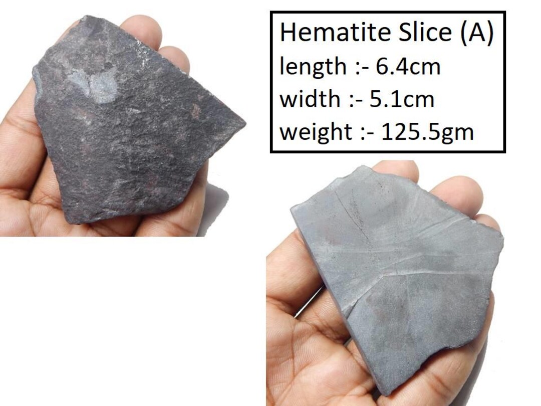 Natural Hematite Slice: Rough Crystal for Jewelry Making - Etsy