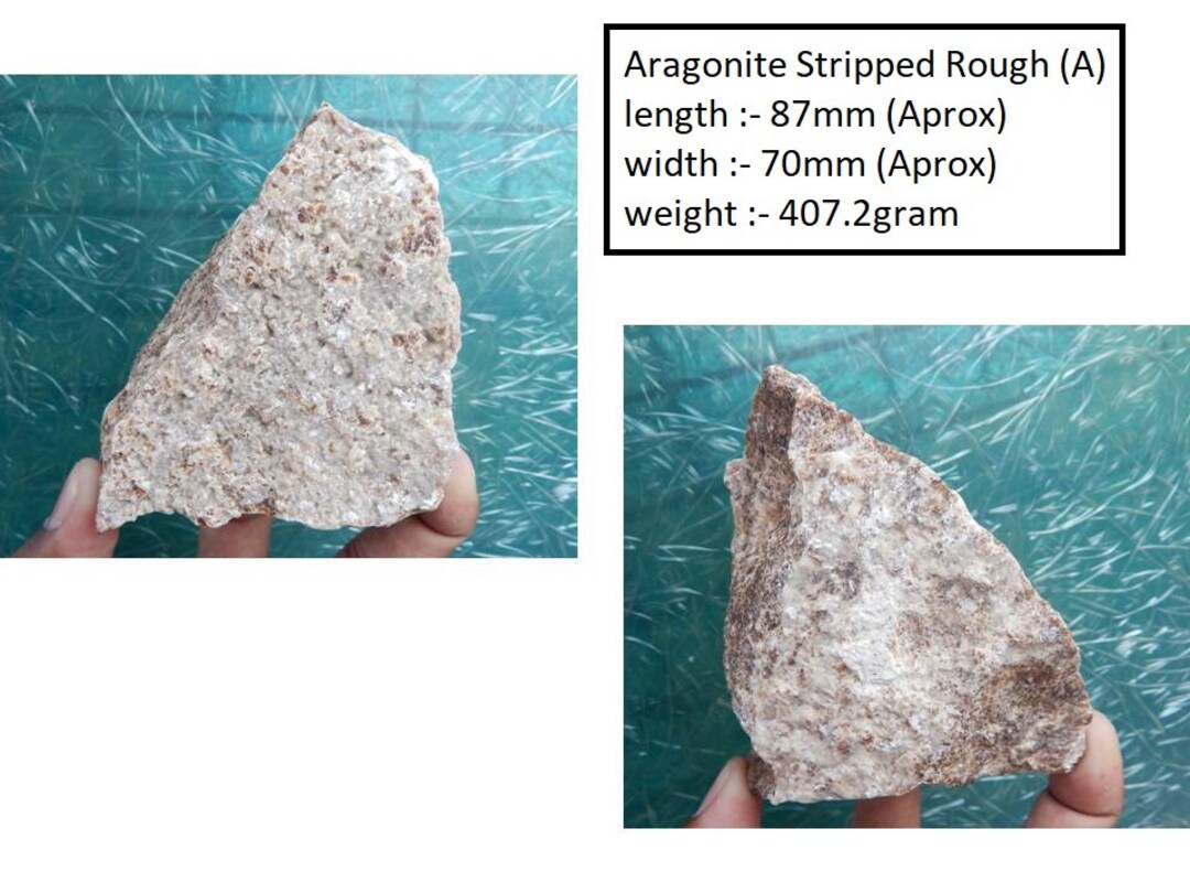 Natural Rough Aragonite Stone: Brown Stripped Formation, Metaphysical ...