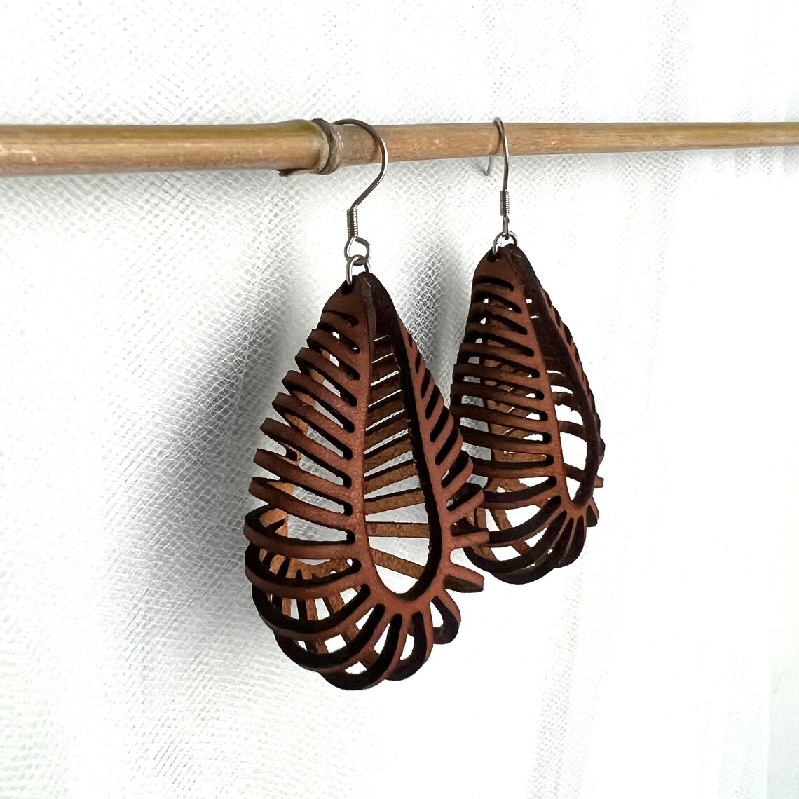 Loop There It is | Unique Leather Loop Dangle Earrings | Lightweight ...