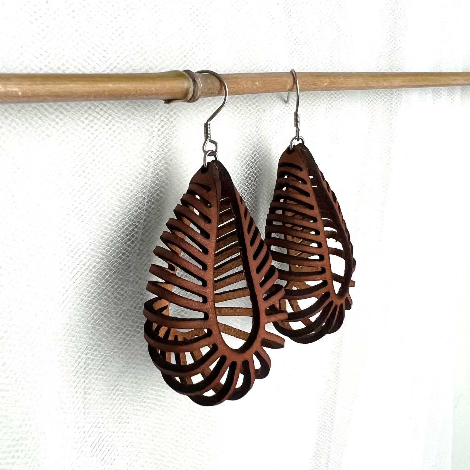 Loop There It is | Unique Leather Loop Dangle Earrings | Lightweight ...