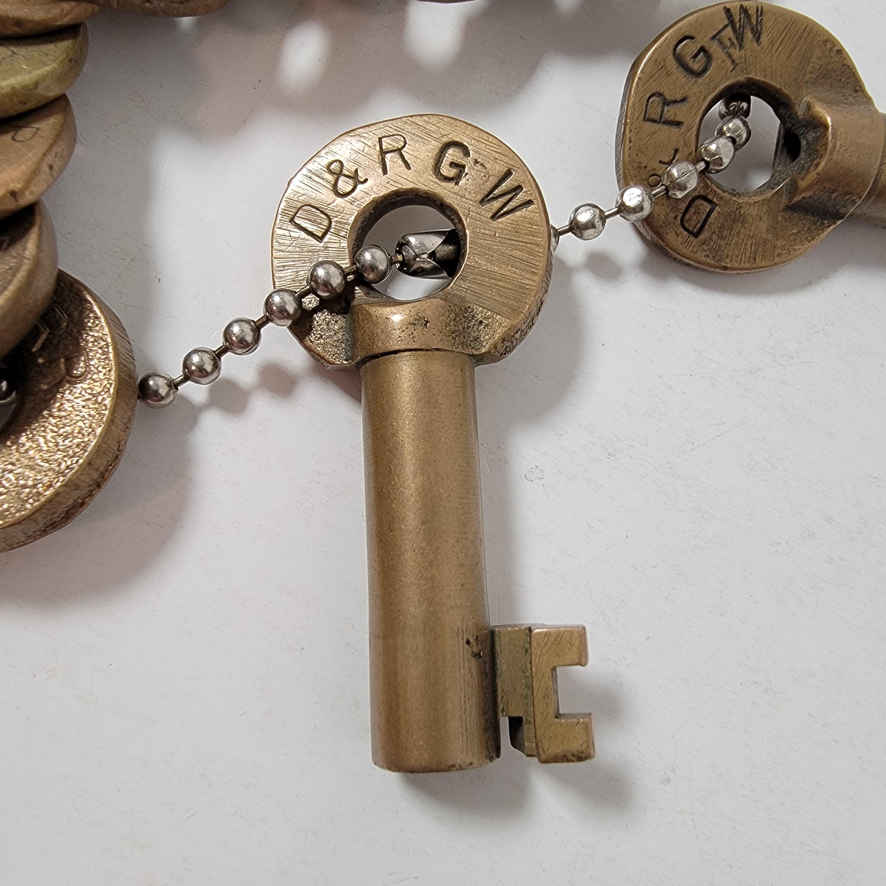 Open and Solid Barrel Brass Railway / Railroad Keys - Etsy