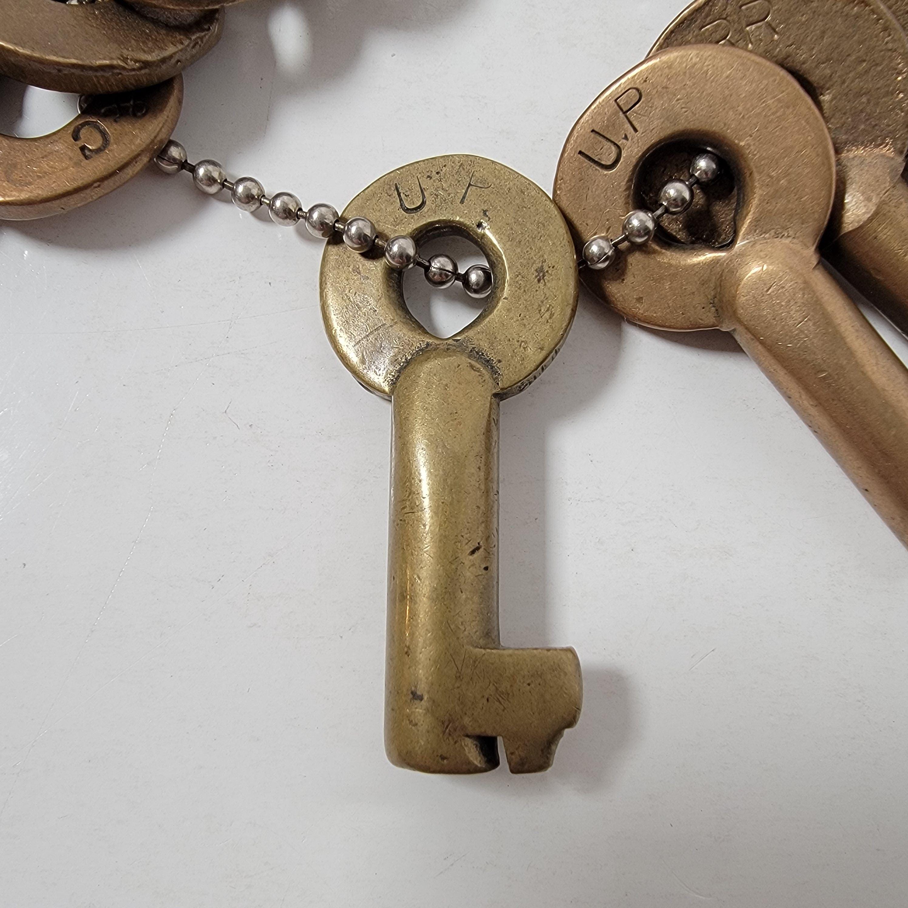 Open and Solid Barrel Brass Railway / Railroad Keys - Etsy