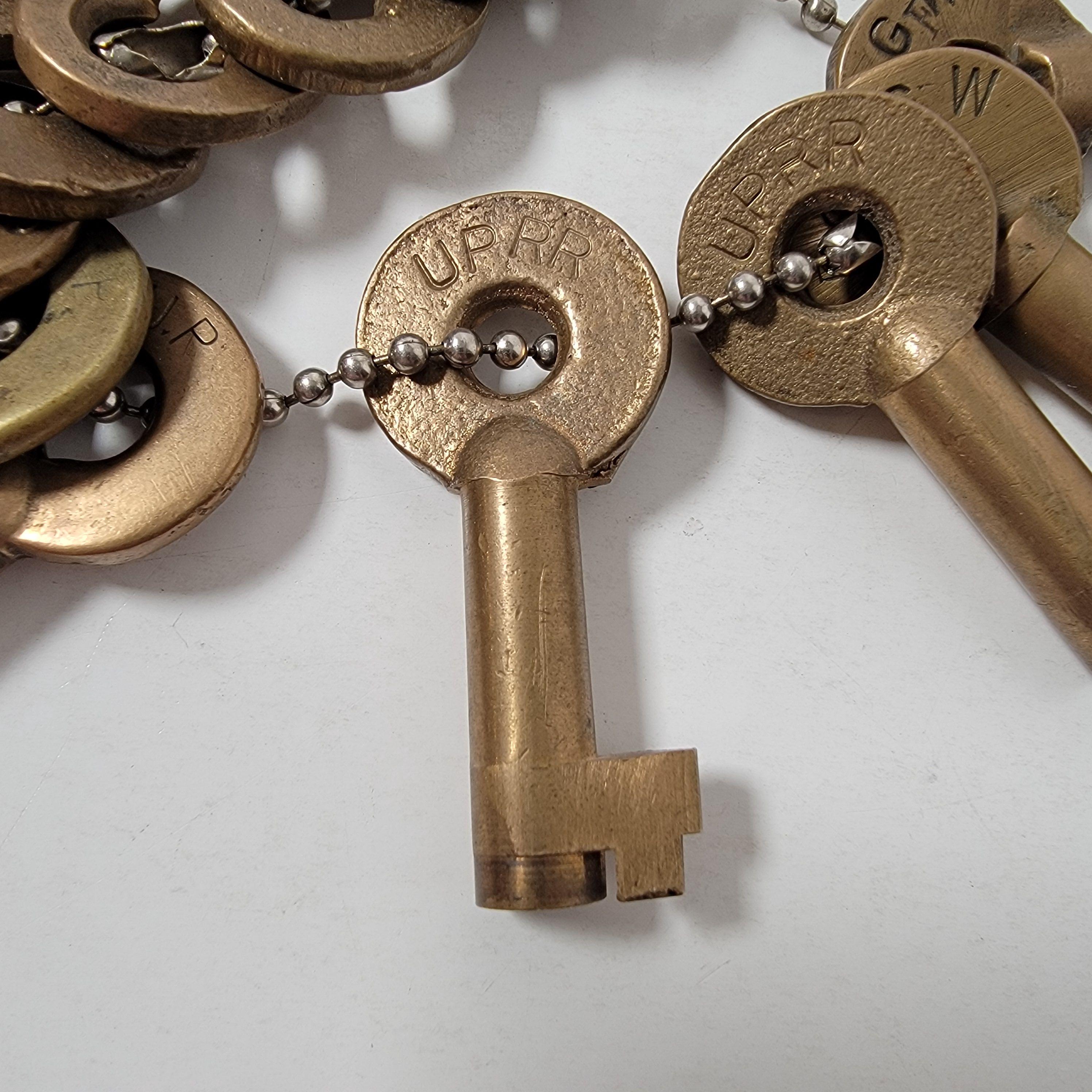 Open and Solid Barrel Brass Railway / Railroad Keys - Etsy