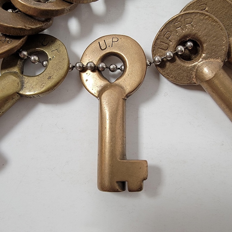Open and Solid Barrel Brass Railway / Railroad Keys - Etsy