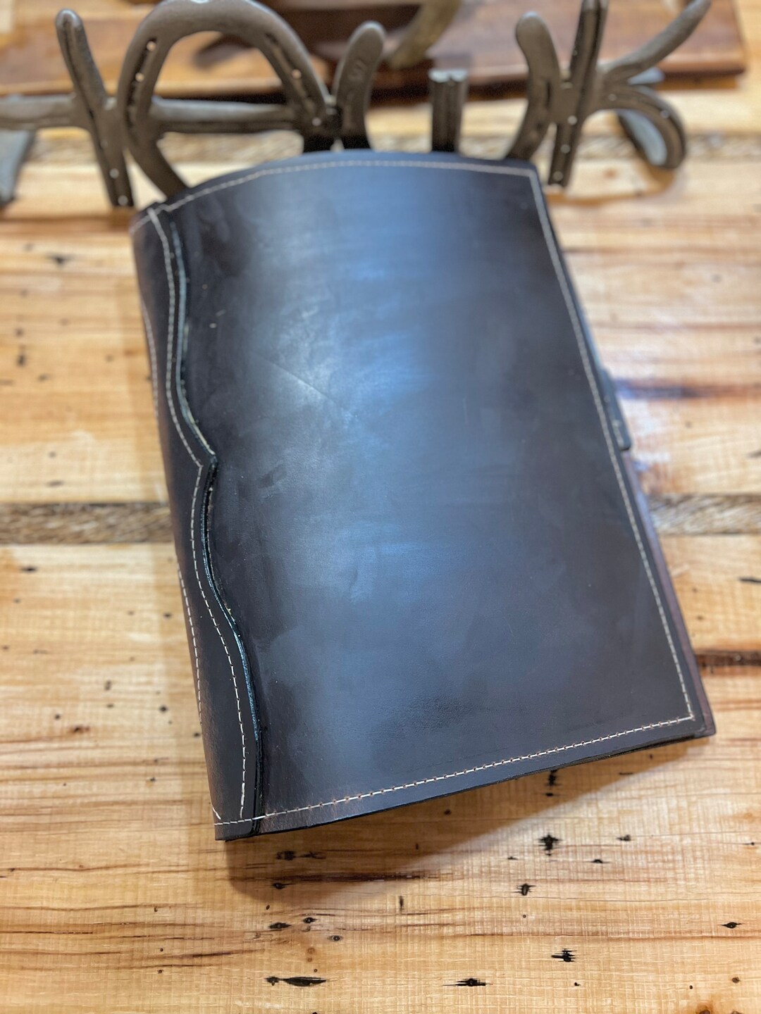Water Buffalo Leather Portfolio Book - Etsy