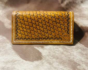 Custom Tooled Leather Roper Wallet - Etsy