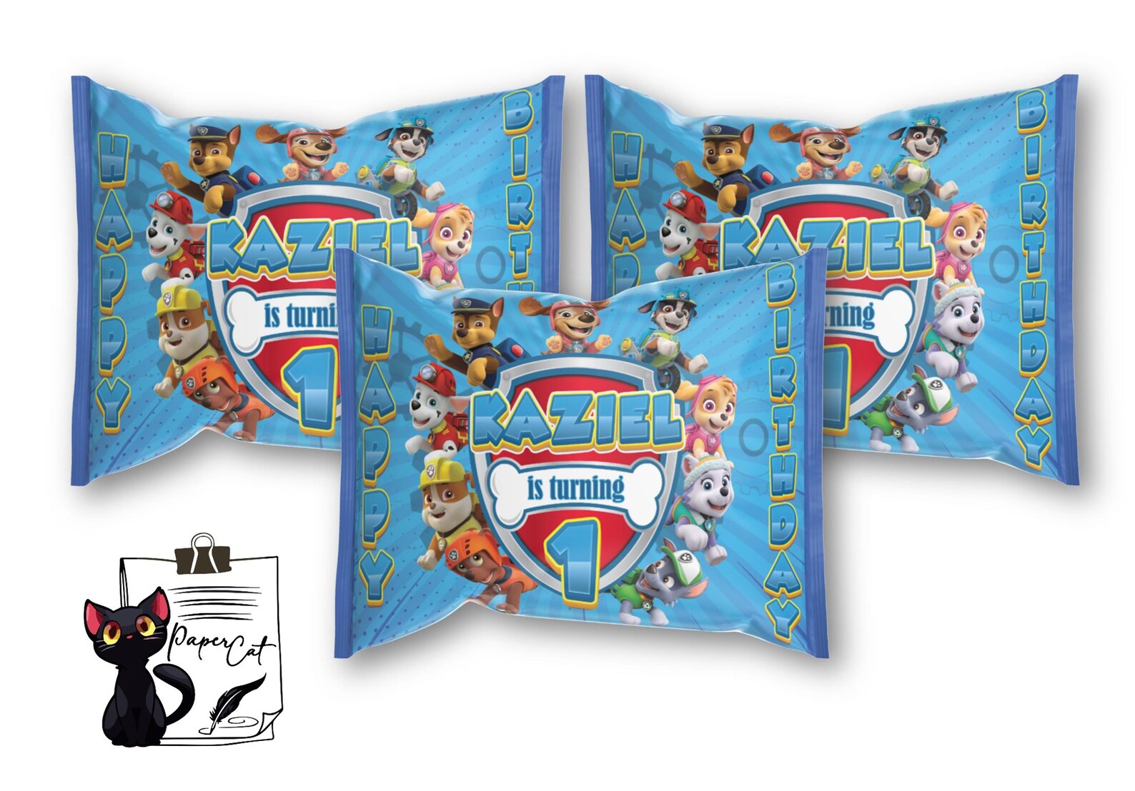 RING POP Chip Bag, Printable Puppies Chip Bag, Puppies Birthday Theme ...