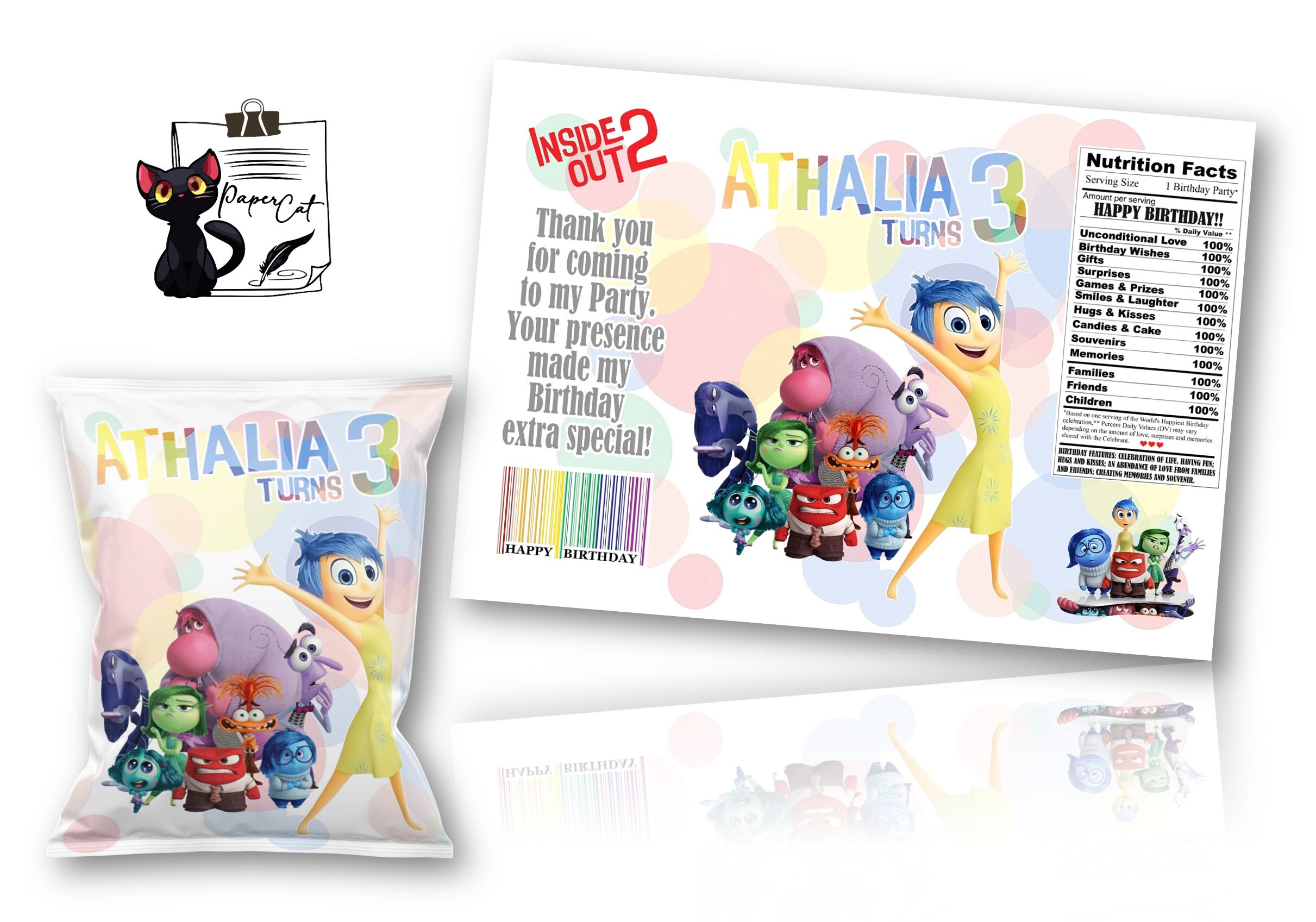 Inside Out 2 Chip Bag: Birthday Party Favors (digital Download) - Etsy