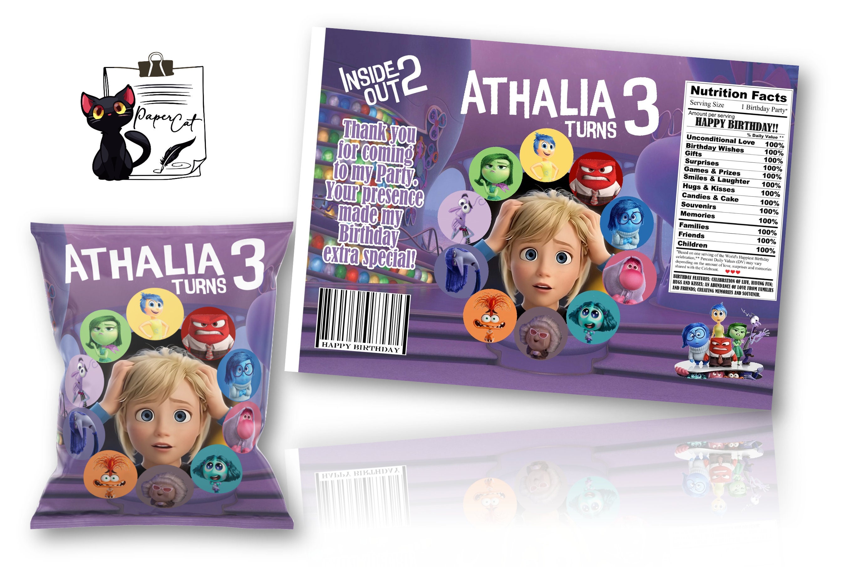 Inside OUT 2 Printable Chip Bag, Inside OUT 2 Party Loots, Inside OUT 2 ...