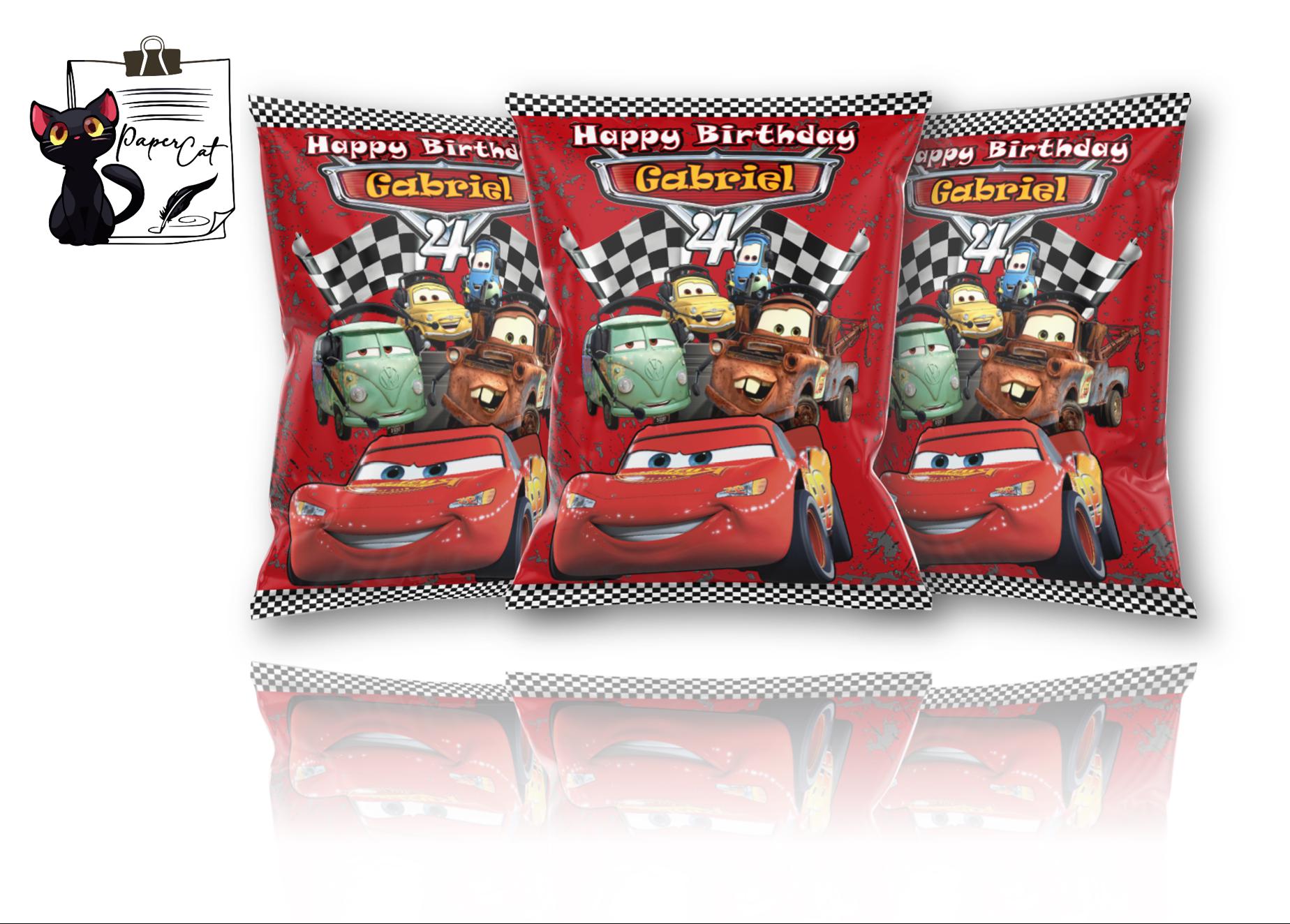 Printable Cars Chip Bags: Lightning Mcqueen Birthday Party Favors ...