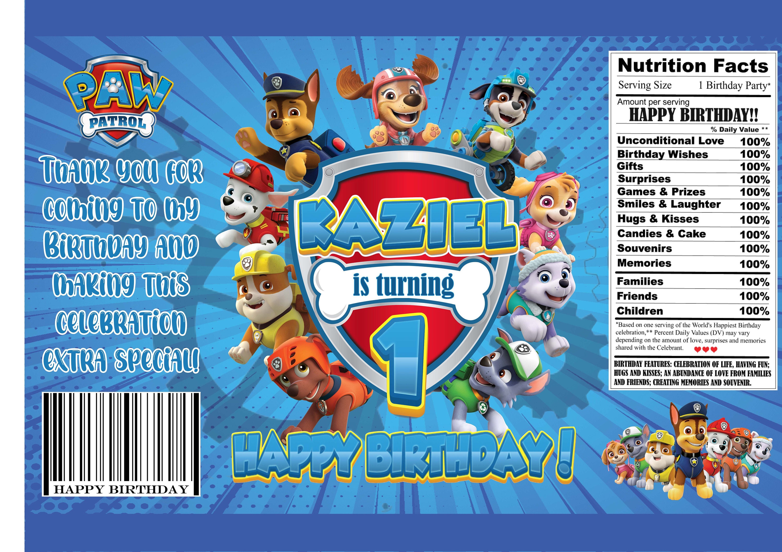 Paw Patrol Chip Bag, Paw Patrol Birthday Theme and Paw Patrol Party ... Paw Patrol Chip Bag, Paw Patrol Birthday Theme and Paw Patrol Party ...